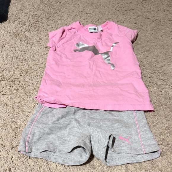Puma | Matching Sets | Puma Pink And Gray Toddler Set | Poshmark